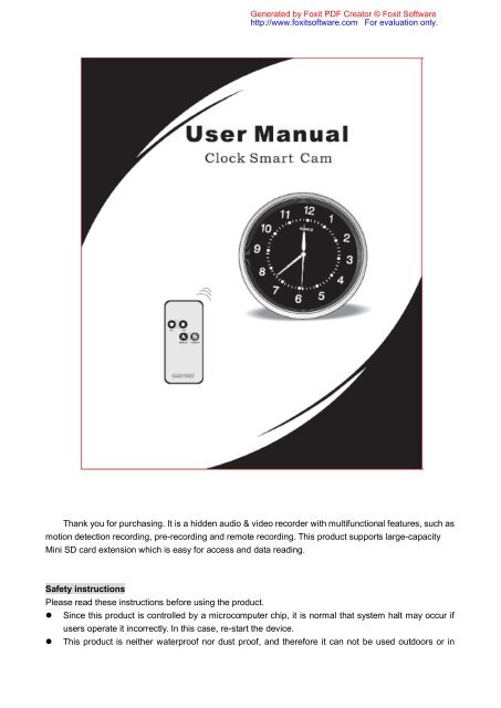 Download PDF Manual - Spy Camera CCTV