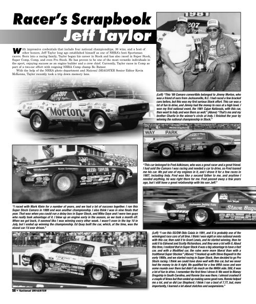 Jeff Taylor Racer's Scrapbook - NHRA.com