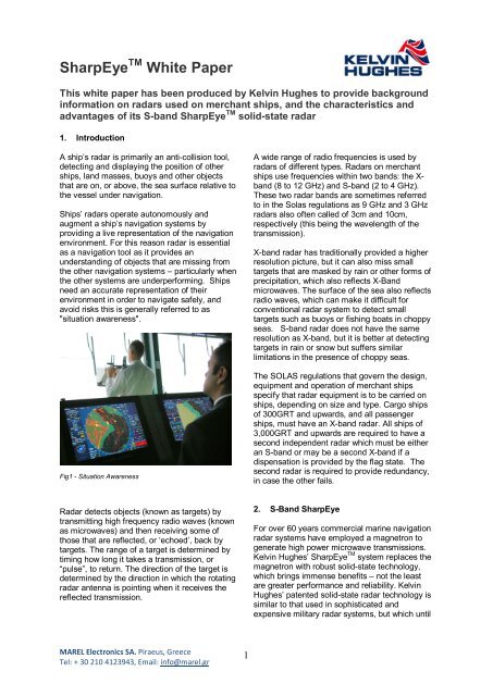 SharpEye White Paper - MAREL ELECTRONICS SA