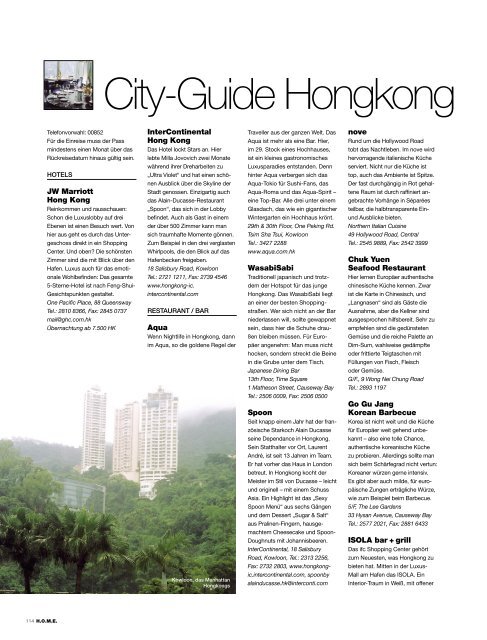 City-Guide Hongkong
