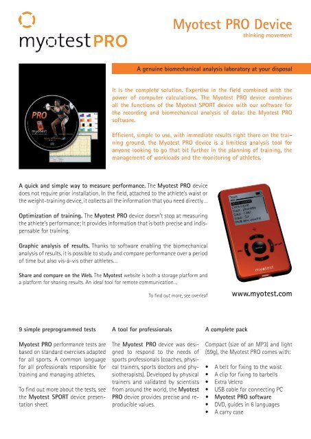 Myotest PRO Device