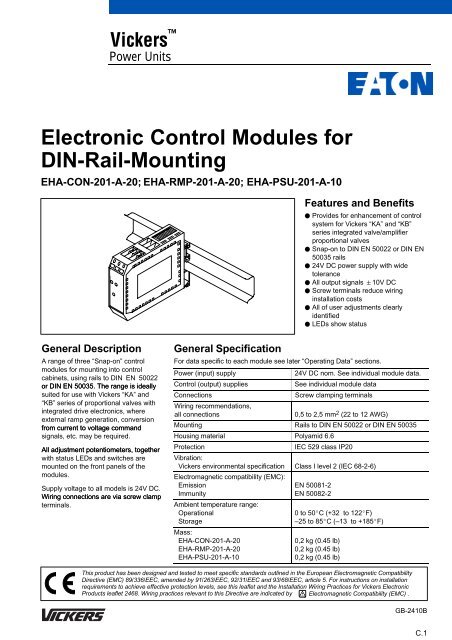 Electronic Control Modules for DIN-Rail-Mounting