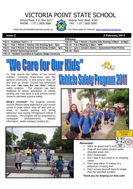 Principal's Note - Victoria Point State School - Education Queensland