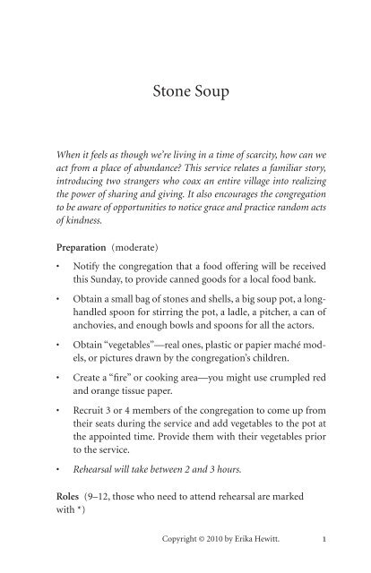 Stone Soup (PDF, 13 pages)