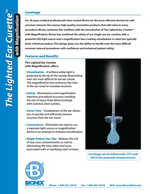 The Lighted Ear Curette - Bionix Medical Technologies