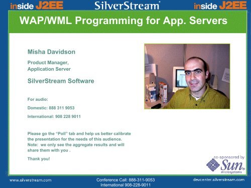 WAP/WML Programming for App. Servers