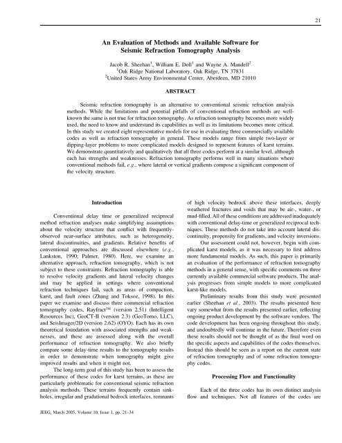 Smooth inversion - Rayfract Seismic Refraction Tomography