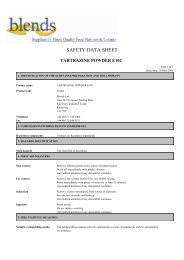 SAFETY DATA SHEET SUNSET YELLOW POWDER E110 - Blends