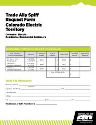 Colorado Gas Trade Ally Spiff Request Form - Black Hills Energy