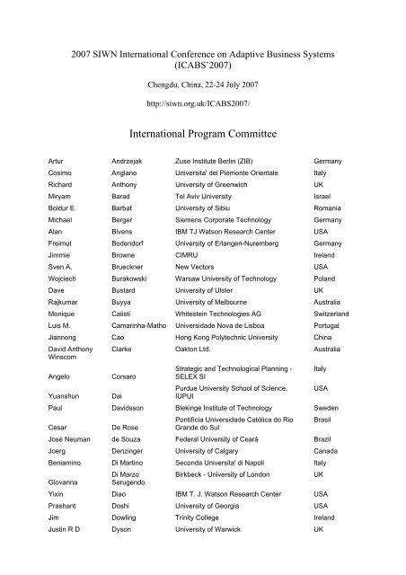 Full list of IPC members