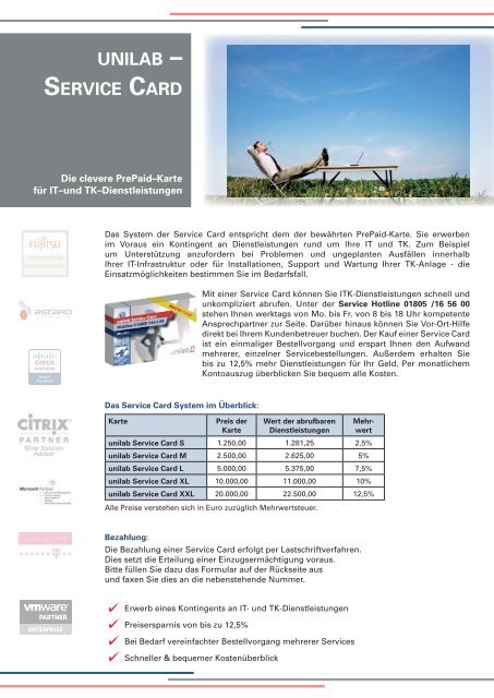 Service Card-Flyer Paderborn.indd - unilab