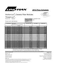 Product Information Sheet - Fiberfrax Refractory Ceramic Fiber