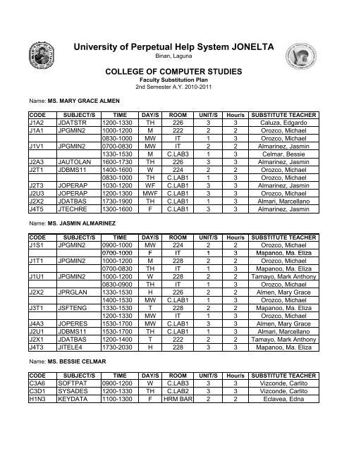 University of Perpetual Help System JONELTA