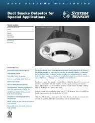 Duct Smoke Detector Accessories - System Sensor Canada