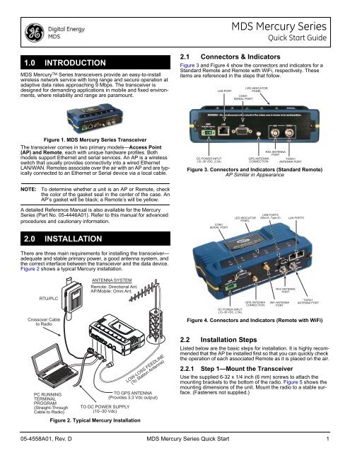 MDS Mercury Series - GE Digital Energy