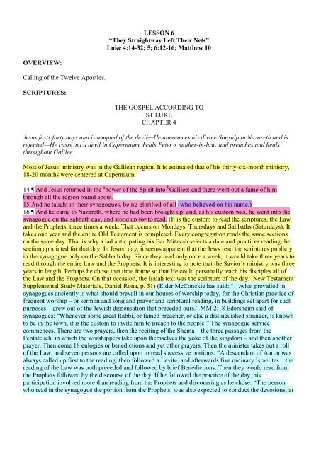 Brad W. Constantine - LDS Gospel Doctrine Class Index