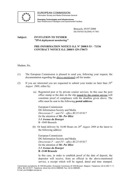 Invitation to Tender