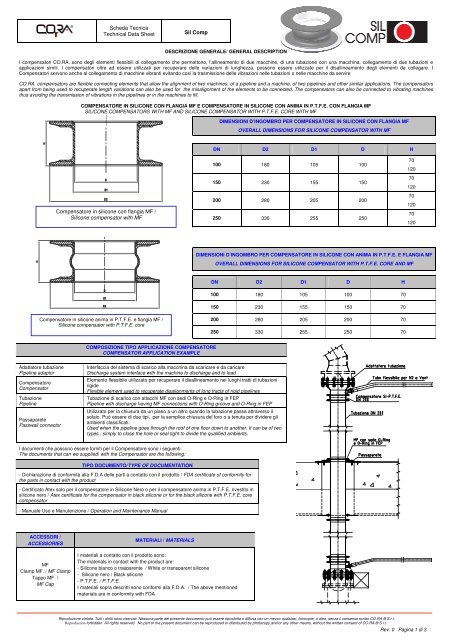 Scheda Tecnica Technical Data Sheet Sil Comp ... - Flexachem