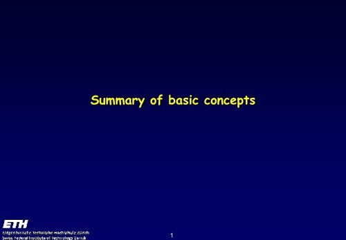 Summary of basic concepts - Communication Systems Group