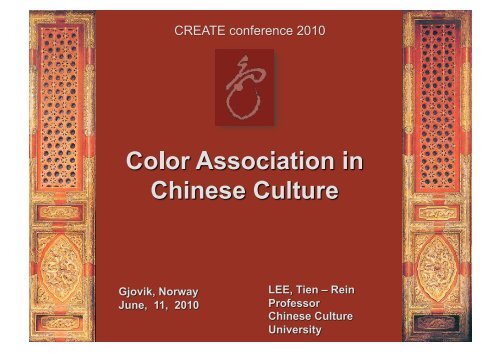 Colour selection based on the Five Element Wu Xing System - Create!