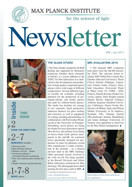 Inside - Max Planck Institute for the Science of Light