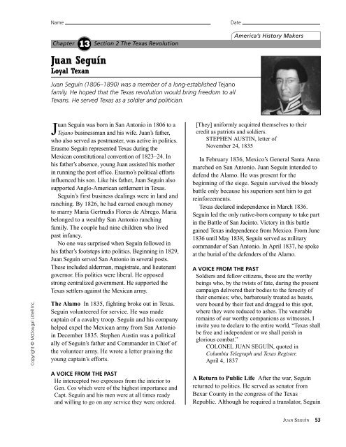 Juan Seguin In War
