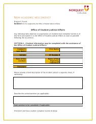 Academic Misconduct Report Form - NorQuest College
