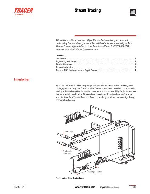 Design Guide for Steam Tracing Systems - Pentair Thermal Controls