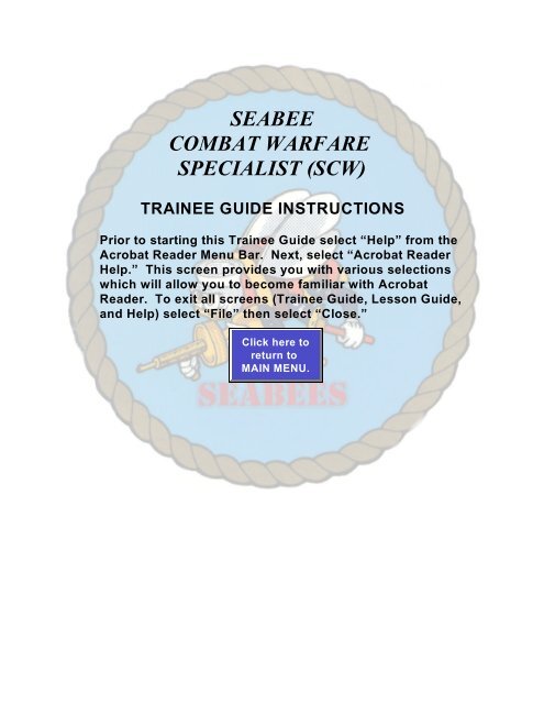 SEABEE COMBAT WARFARE SPECIALIST (SCW)