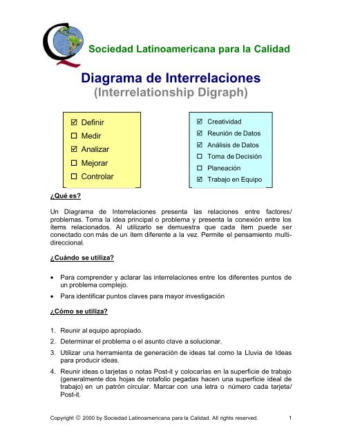 Diagrama de Interrelaciones