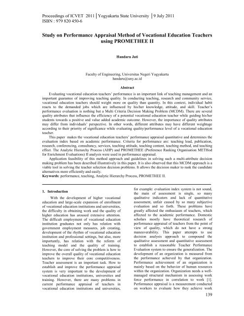 Study on Performance Appraisal Method of Vocational Education ...