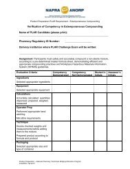 Sterile Product Preparation Checklist - NAPRA
