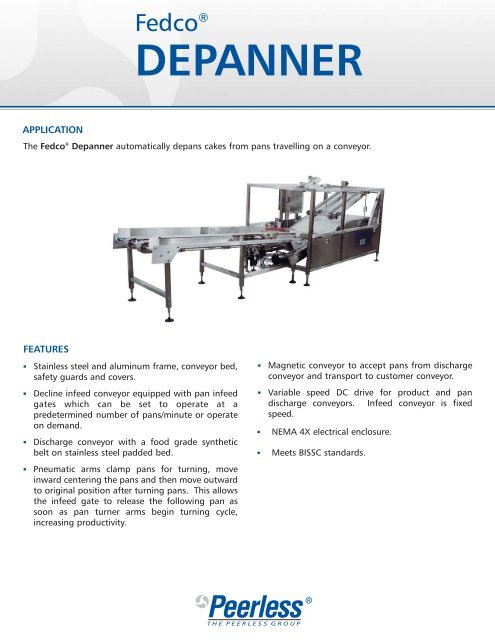 Fedco Depanner - Notleys Bakery Equipment
