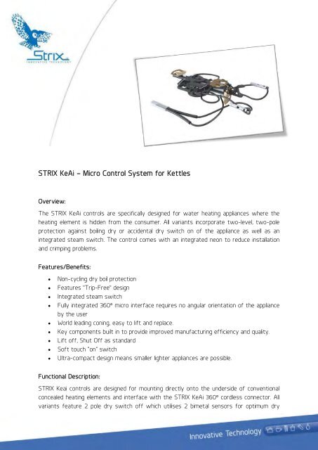 STRIX KeAi â Micro Control System for Kettles - STRIX Limited