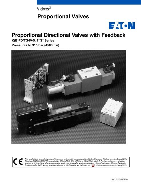 Proportional Directional Valves with Feedback Proportional ... - Vickers