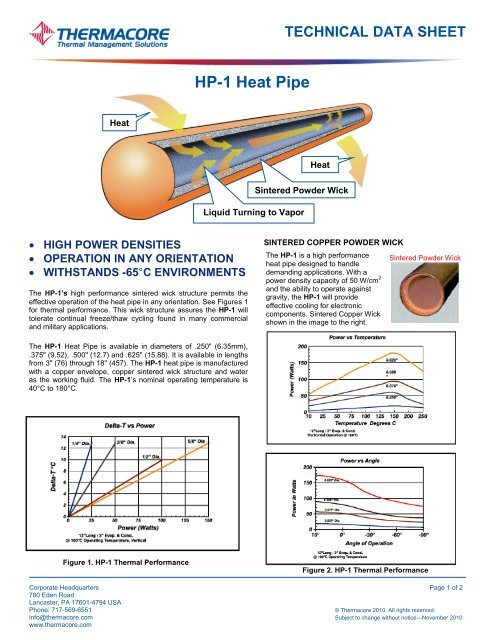 HP-1 Heat Pipe