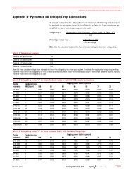 Pyrotenax System 1850 Size Chart - Tyco Thermal Controls
