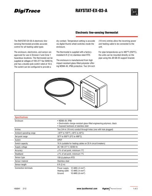 RAYSTAT-EX-03-A - Tyco Thermal Controls
