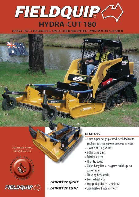 hydra-cut 180 heavy duty hydraulic skid steer mounted ... - FieldQuip