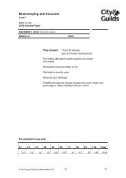 8991 Sample Paper Level 3 exam answers - City & Guilds