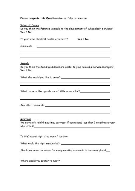 Please complete this Questionnaire as fully as you can. Value of ...