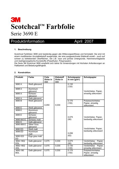 3 Scotchcal™ Farbfolie