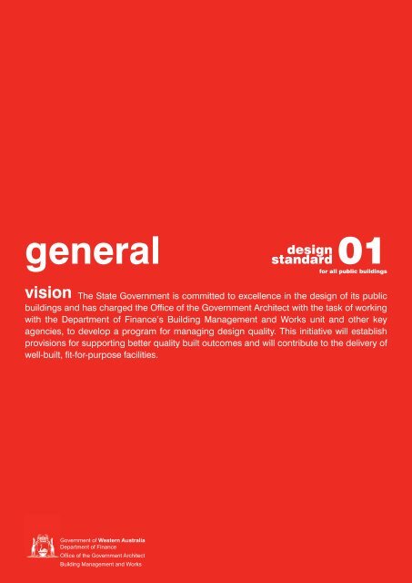 General Design Standards - Department of Finance