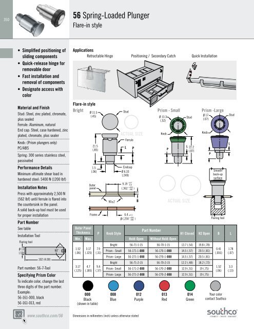 56 Spring-Loaded Plunger - Southco