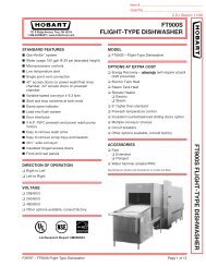ft900 flight-type dishwasher ft900 flight-type dishwasher - Hobart