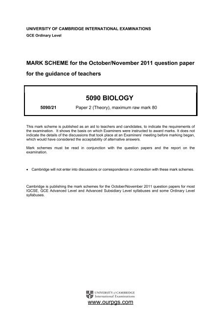 5090 BIOLOGY - Ourpgs.com