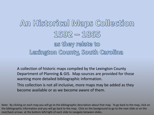 A collection of historic maps compiled by the Lexington County ...