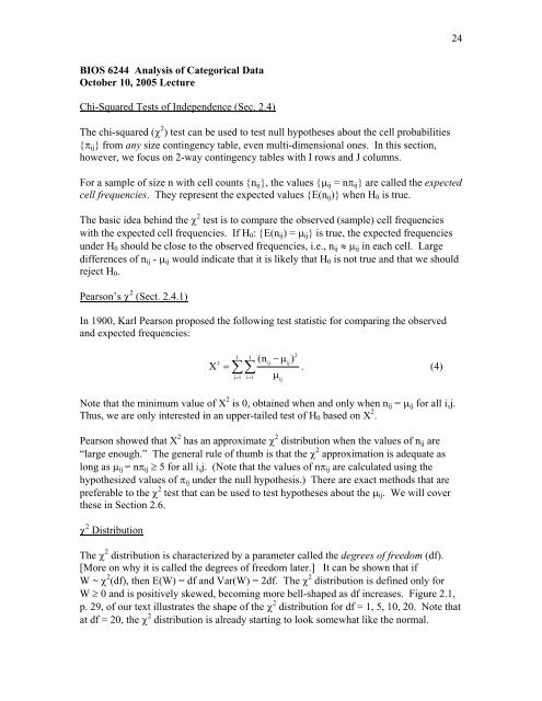 Lecture 7 - BIOS 6244 Analysis of Categorical Data