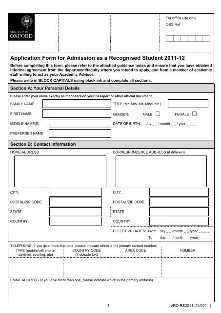 Application Form African Studies Centre University Of Oxford application-form-african-studies-centre-university-of-oxford