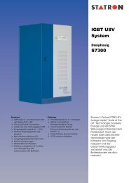 DOWNLOAD DATASHEET S2100 S2300 Industrial UPS - Statron